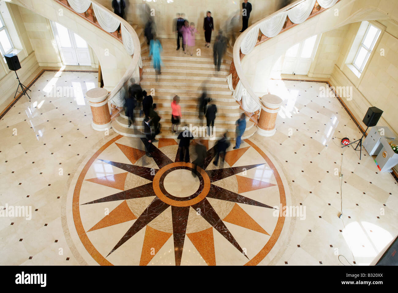 Crowd in The Hall Stock Photo - Alamy