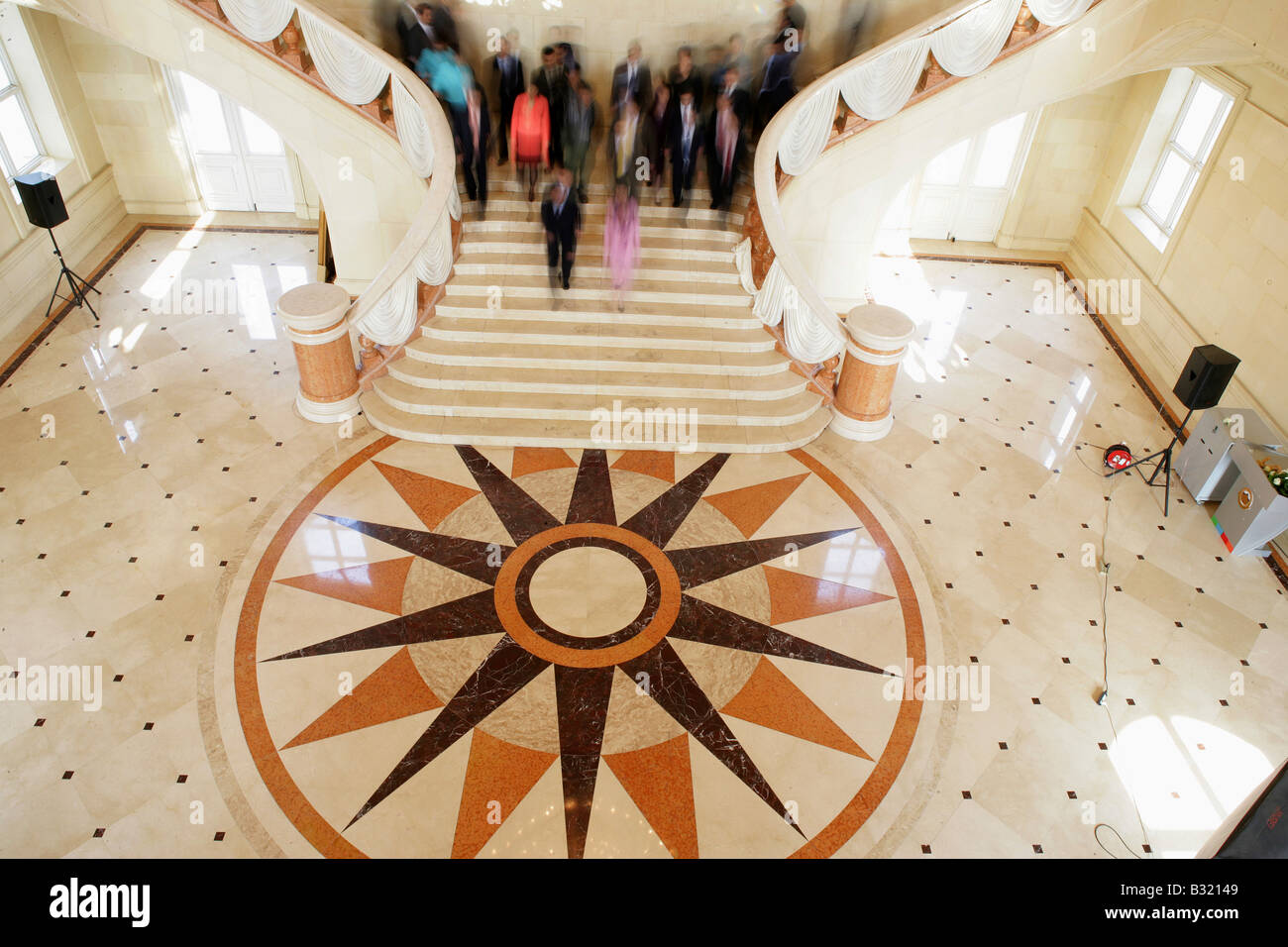 Crowd in The Hall Stock Photo - Alamy