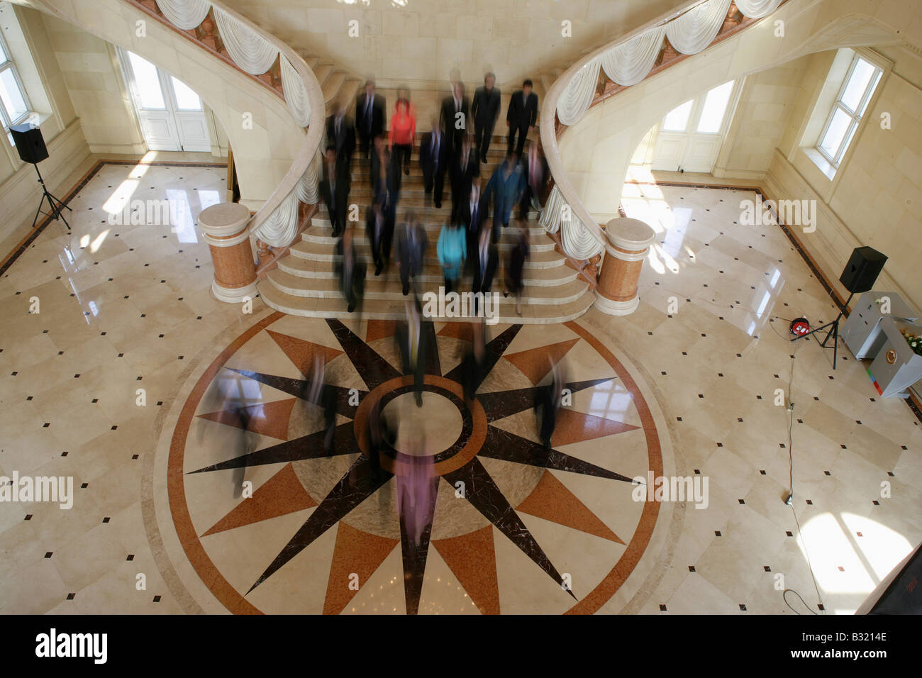 Crowd in The Hall Stock Photo - Alamy