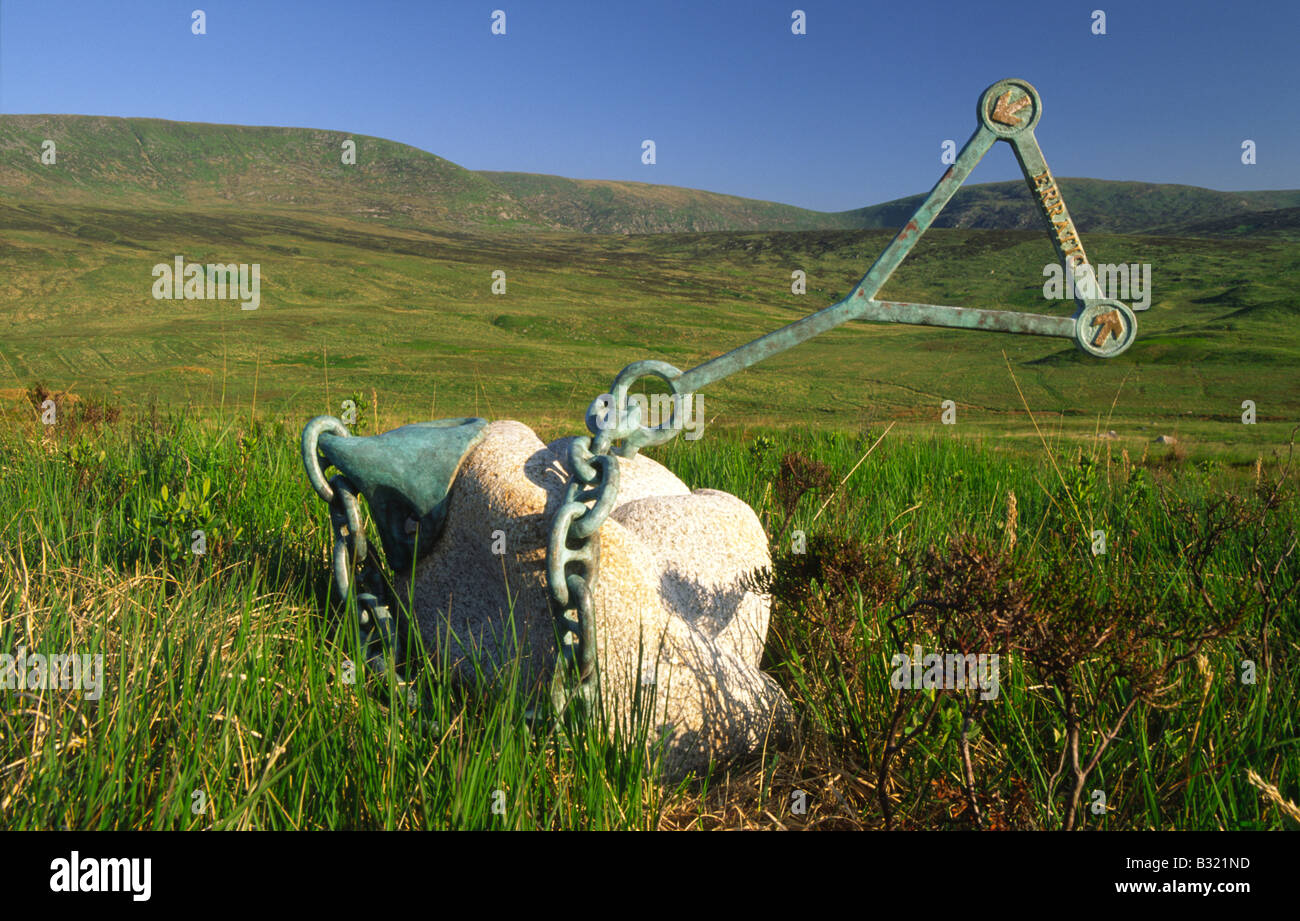 Art artwork Matt Baker sculpture Erratic in remote landscape in ...