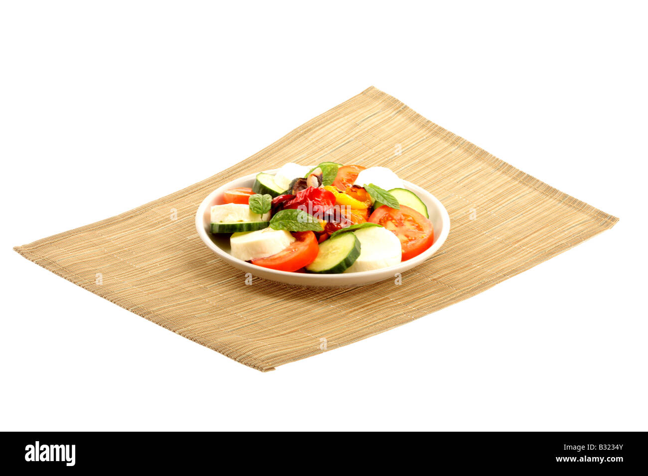 Roasted Vegetable and Mozzarella Salad Stock Photo - Alamy