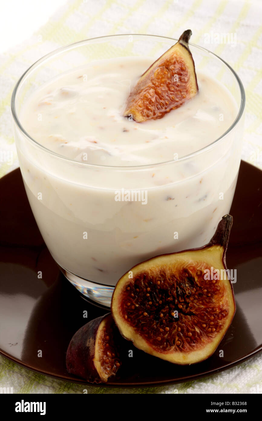 Spiced Fig Yogurt Stock Photo - Alamy