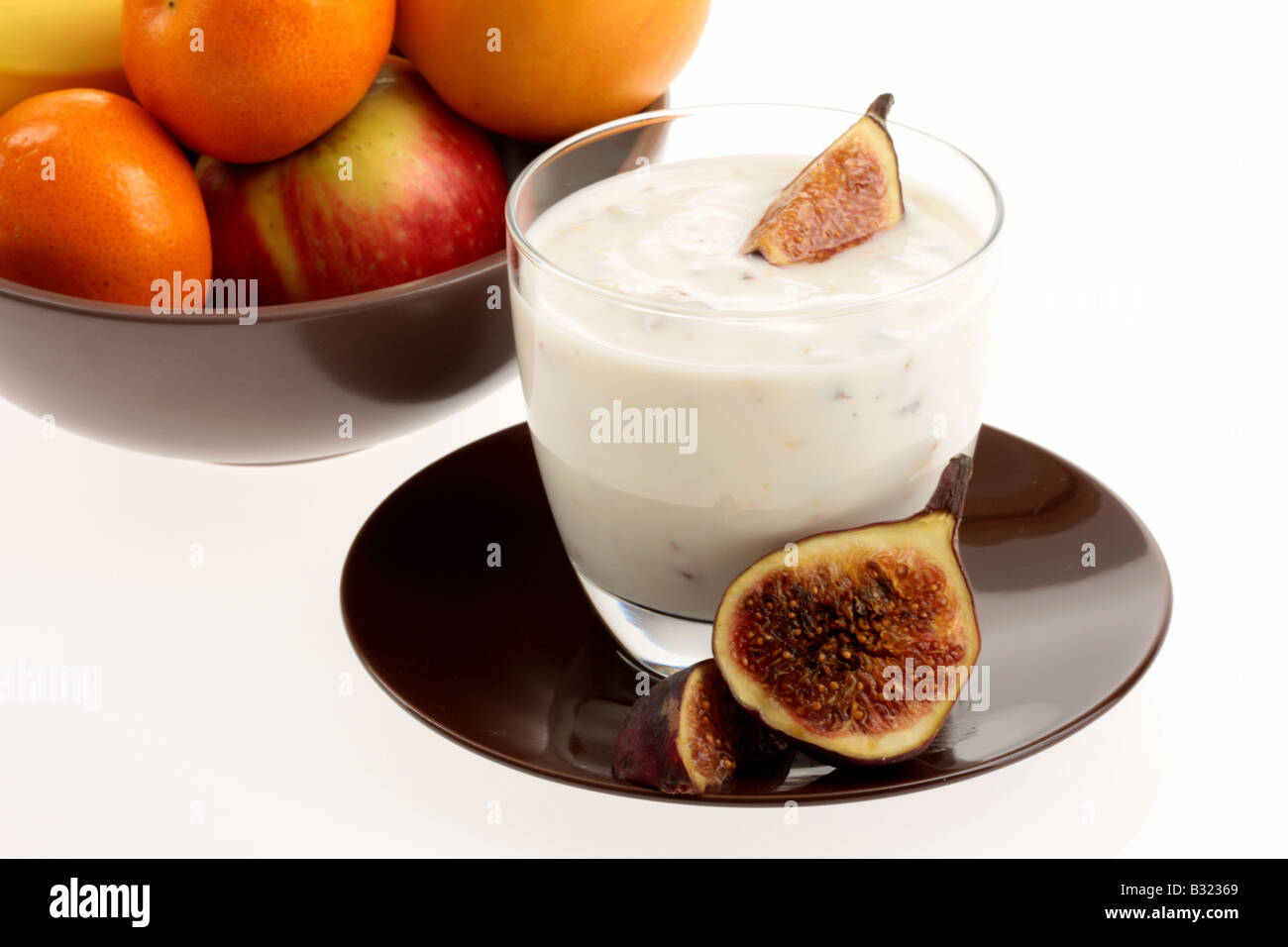 Spiced Fig Yogurt Stock Photo - Alamy