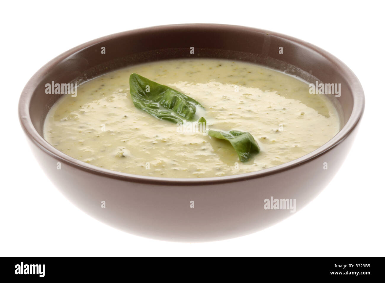 Broccoli and Basil Soup Stock Photo - Alamy