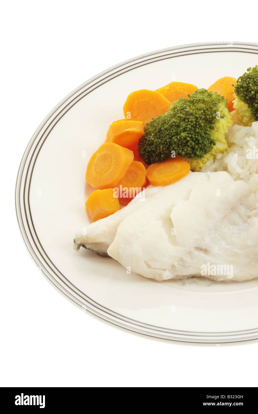 Steamed Fish with Rice and Vegetables Stock Photo - Alamy
