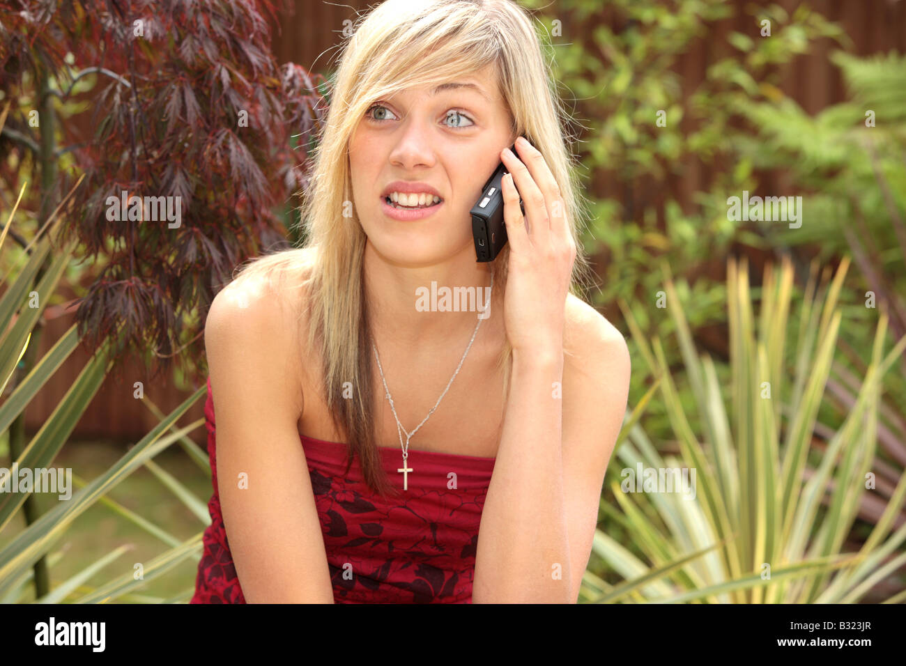 Young Woman Using Mobile Phone Model Released Stock Photo - Alamy