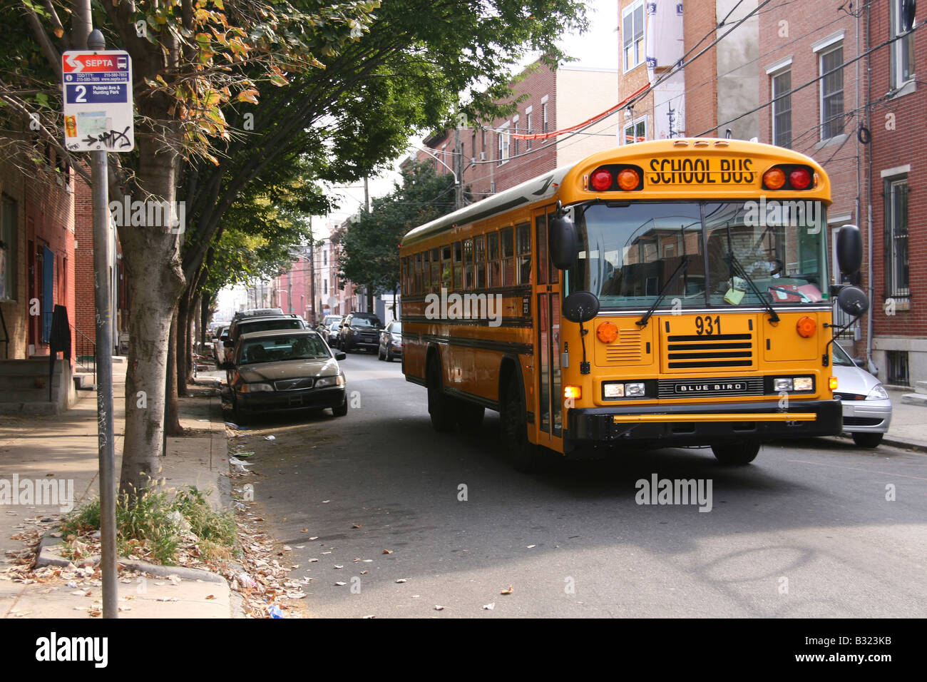School bus at the street of Philadelphia Stock Photo - Alamy