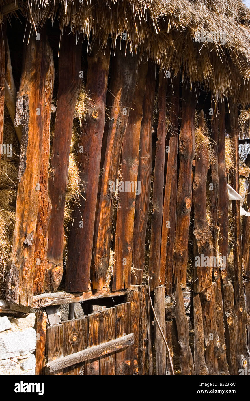 Wooden background, Delchevo village, wooden barn, Balkans, Bulgaria ...
