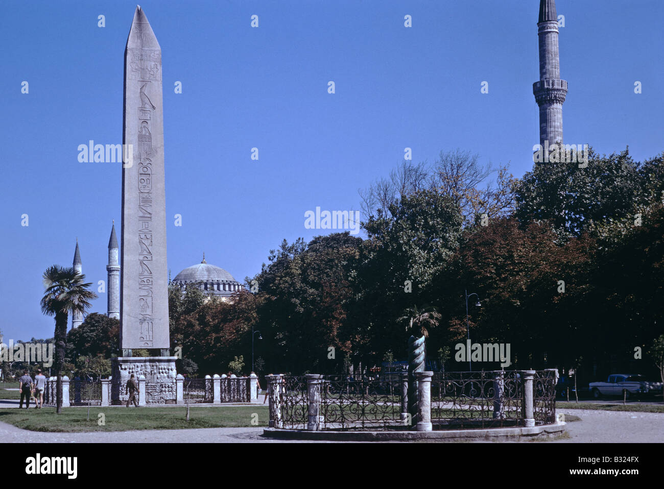 Egyptian Obelisk of Theodosius, in the foreground is the Serpentine ...