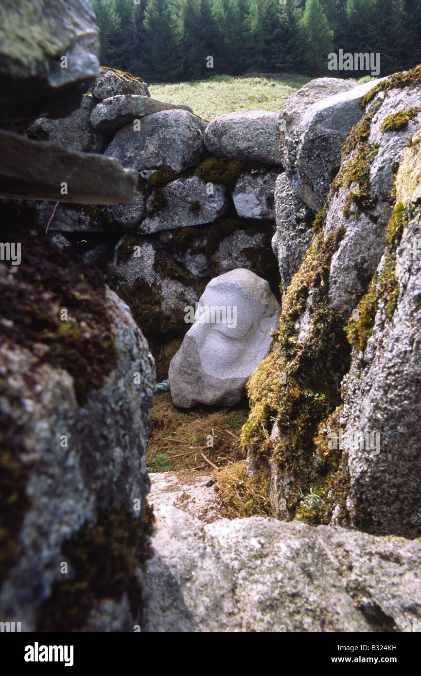 Art Matt Baker sculpture Heart in landscape stone carved face at ...