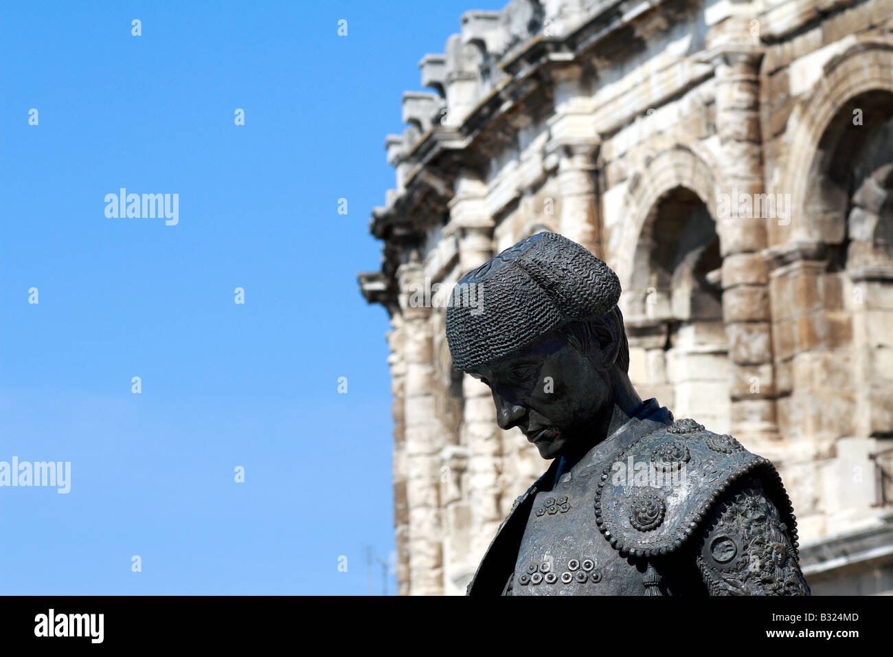 Statue of Nimeno II, arenas, Nimes, Gard, France Stock Photo - Alamy
