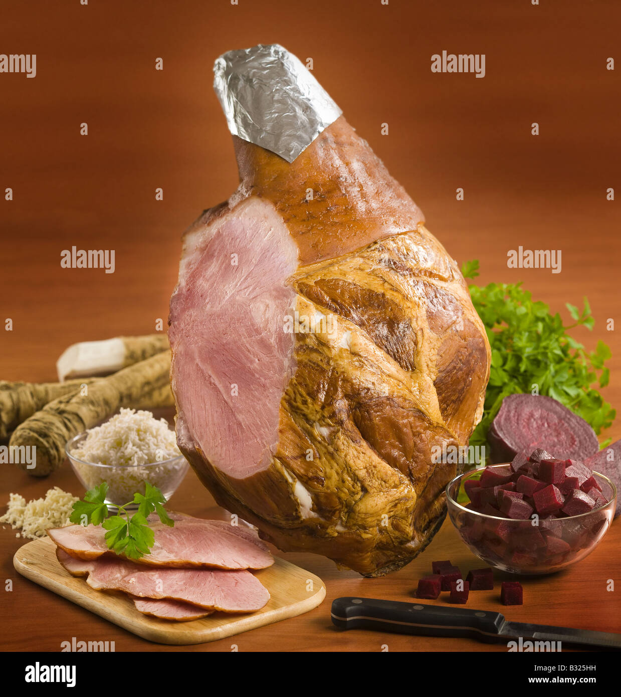 Leg of ham Stock Photo - Alamy