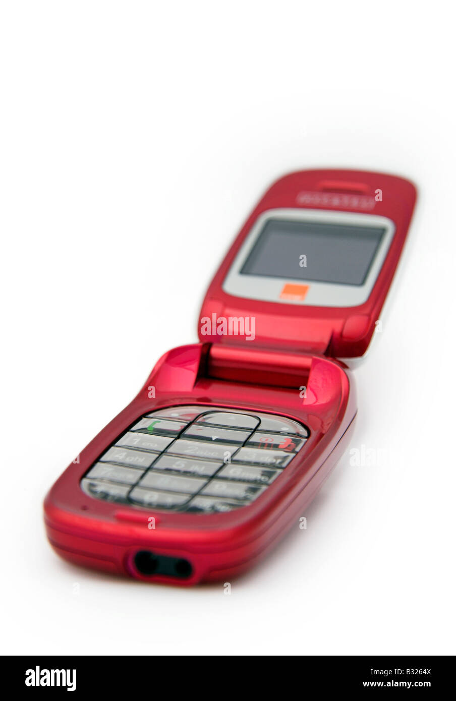 Pink mobile phone white background hi-res stock photography and images ...