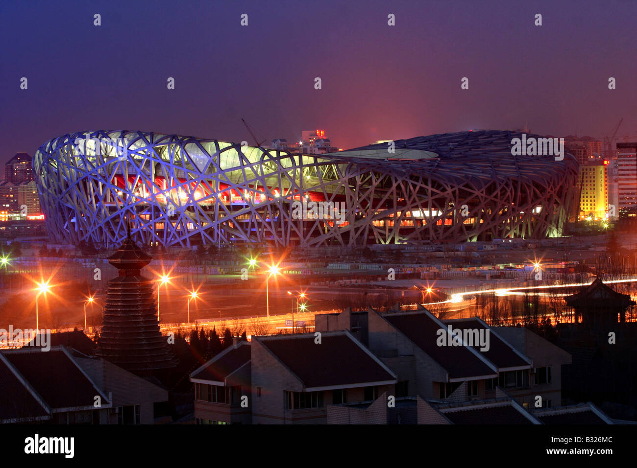 National Stadium,Bird's Nest,Beijing Stock Photo - Alamy