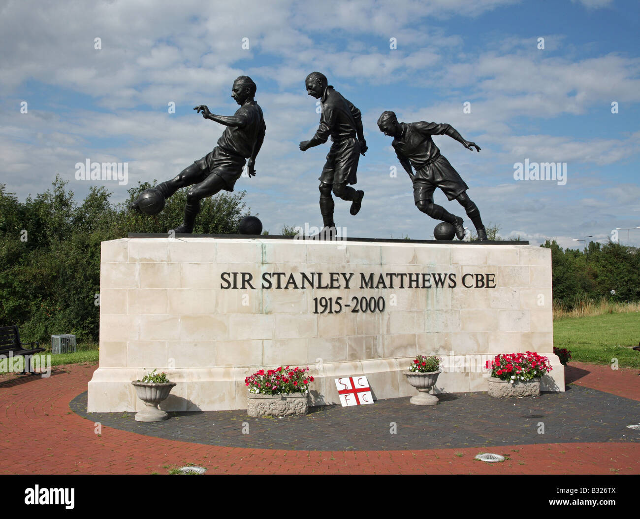Statue of Sir Stanley Matthews at the Britannia Stadium home of Stoke ...