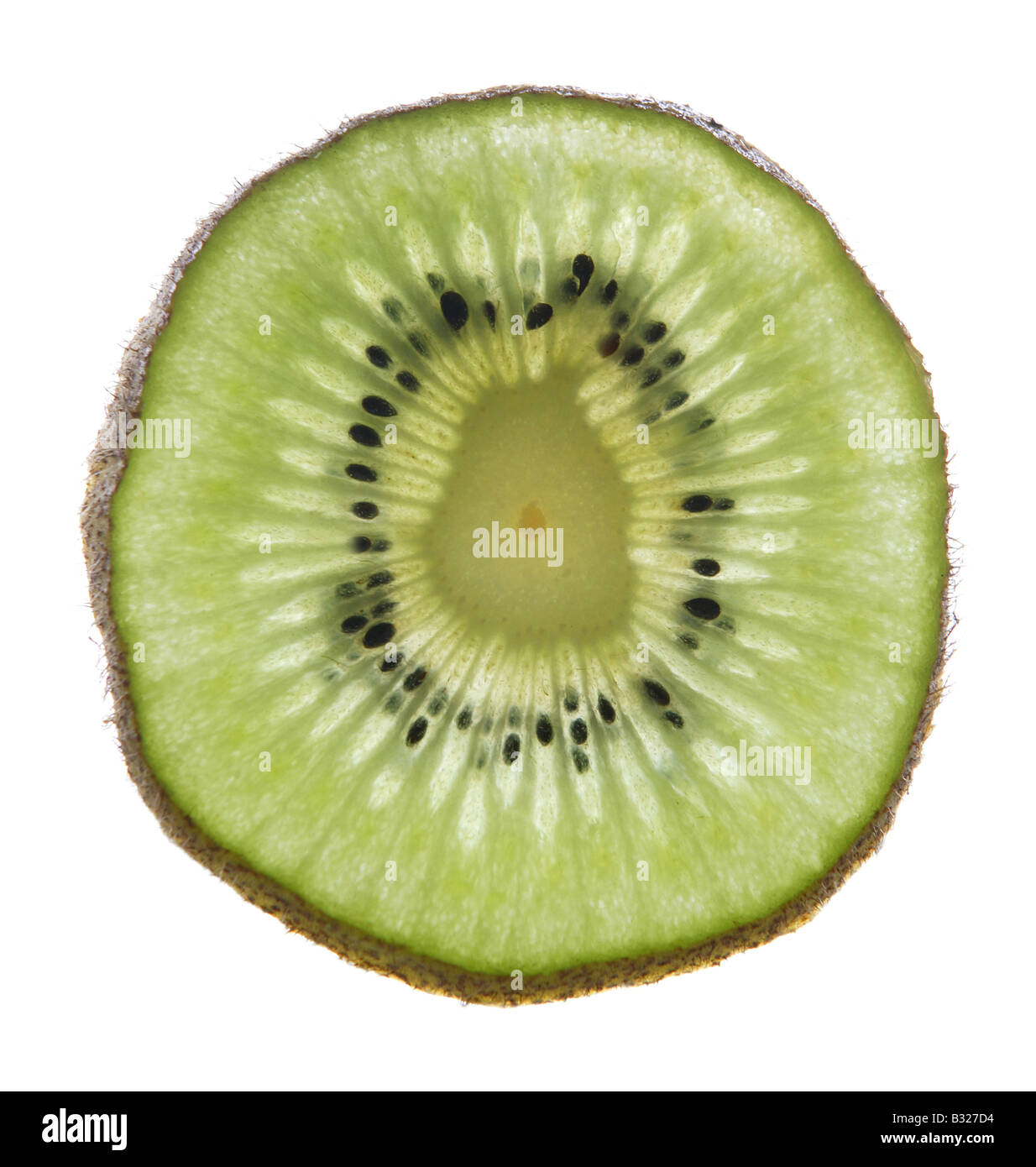 STUDIO IMAGE OF BACKLIT SLICE OF KIWI FRUIT Stock Photo - Alamy