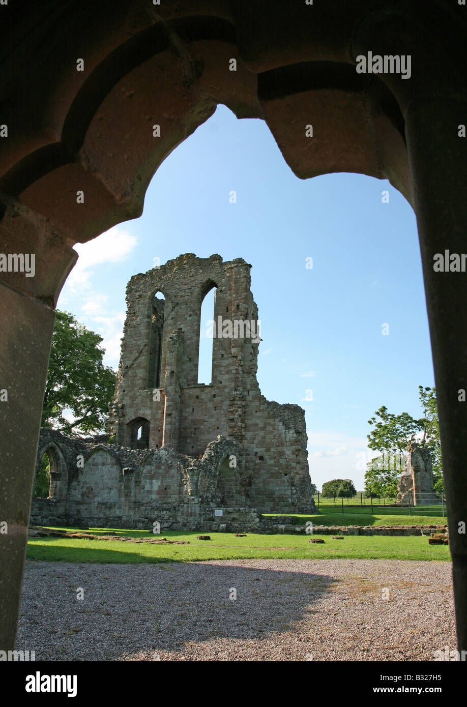 The English Heritage site of the ruins of Croxden Abbey at Croxden ...