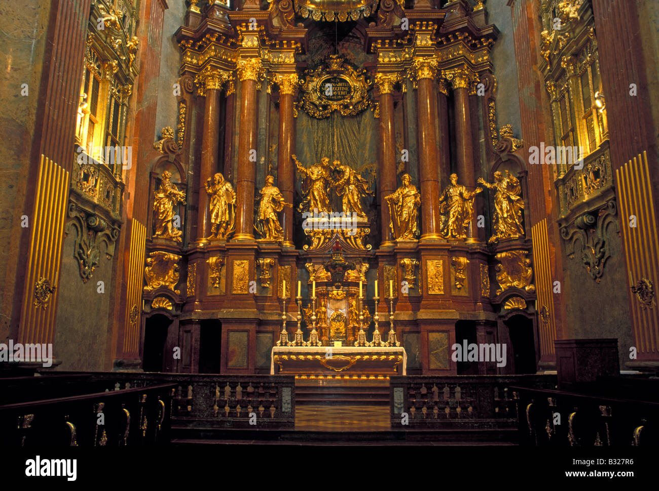 altar, abbey church, Roman Catholic, Roman Catholicism, Melk Abbey ...