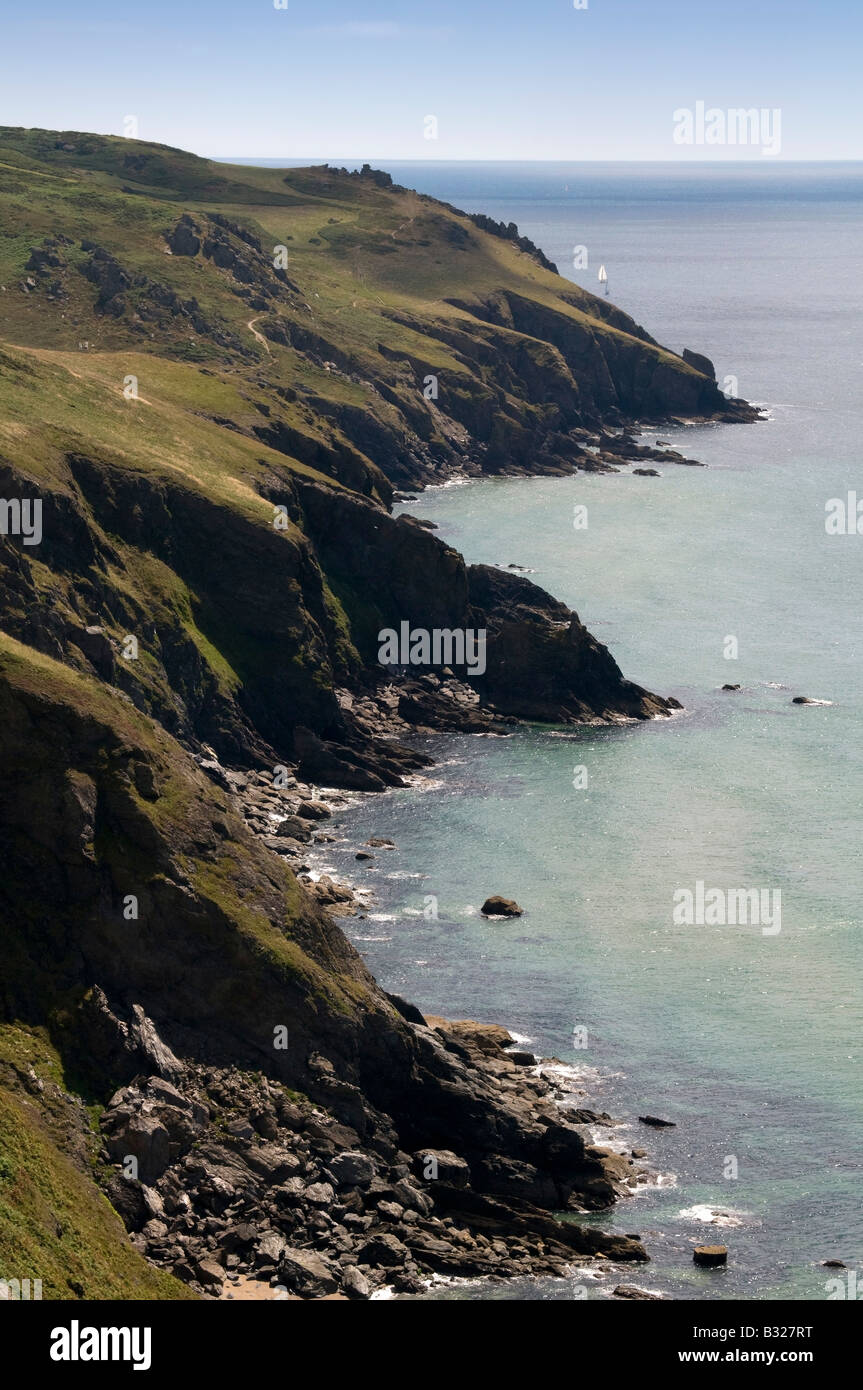 the cliffs at bolberry down on the south west devon coast coast path ...