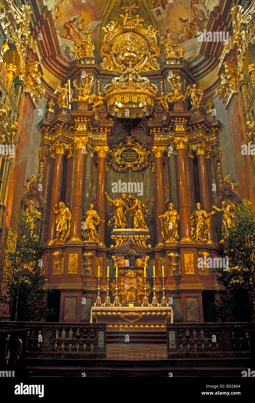 altar, abbey church, Roman Catholic, Roman Catholicism, Melk Abbey ...