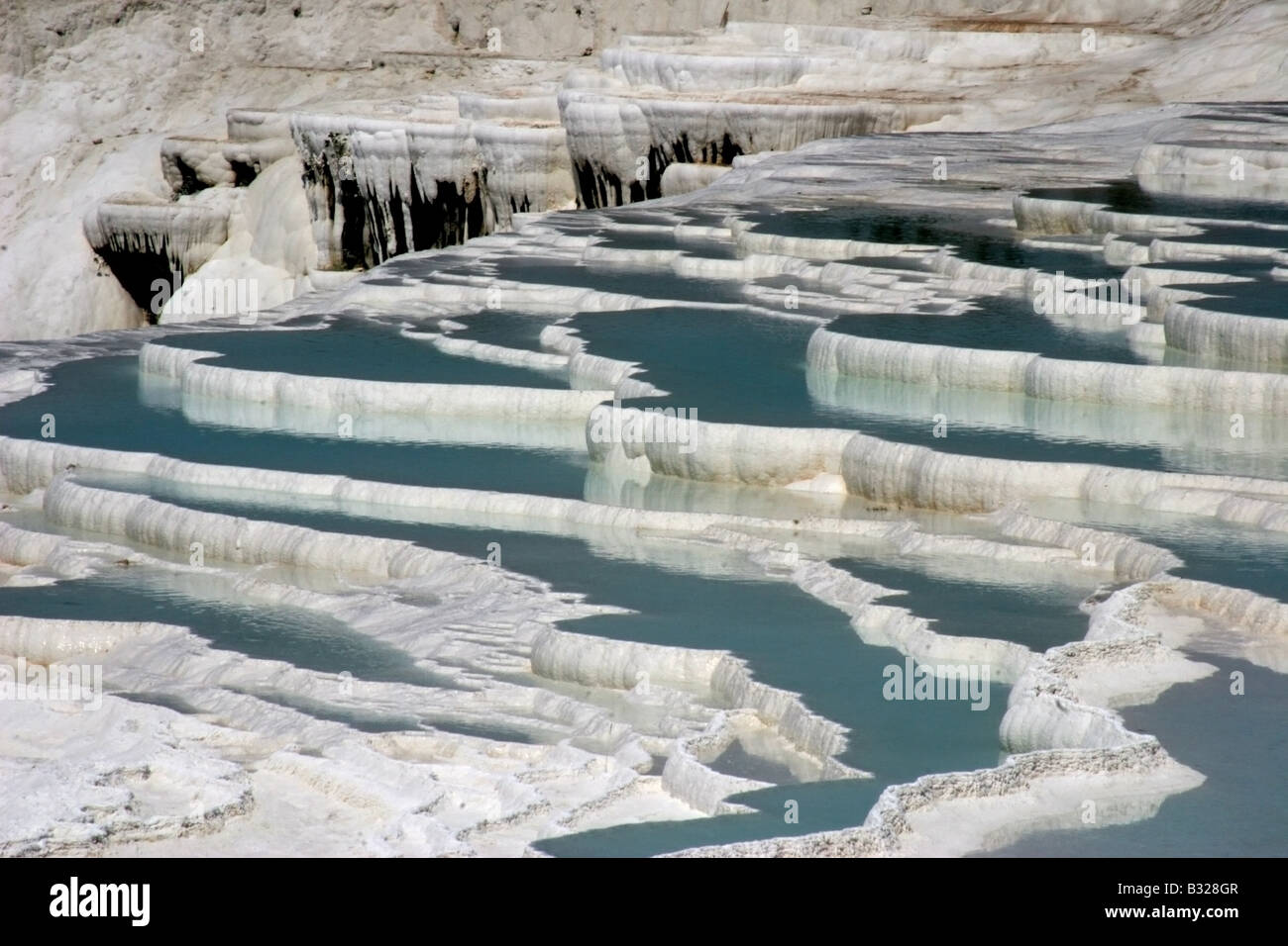 natural pools in Pamukale Turkey Stock Photo - Alamy