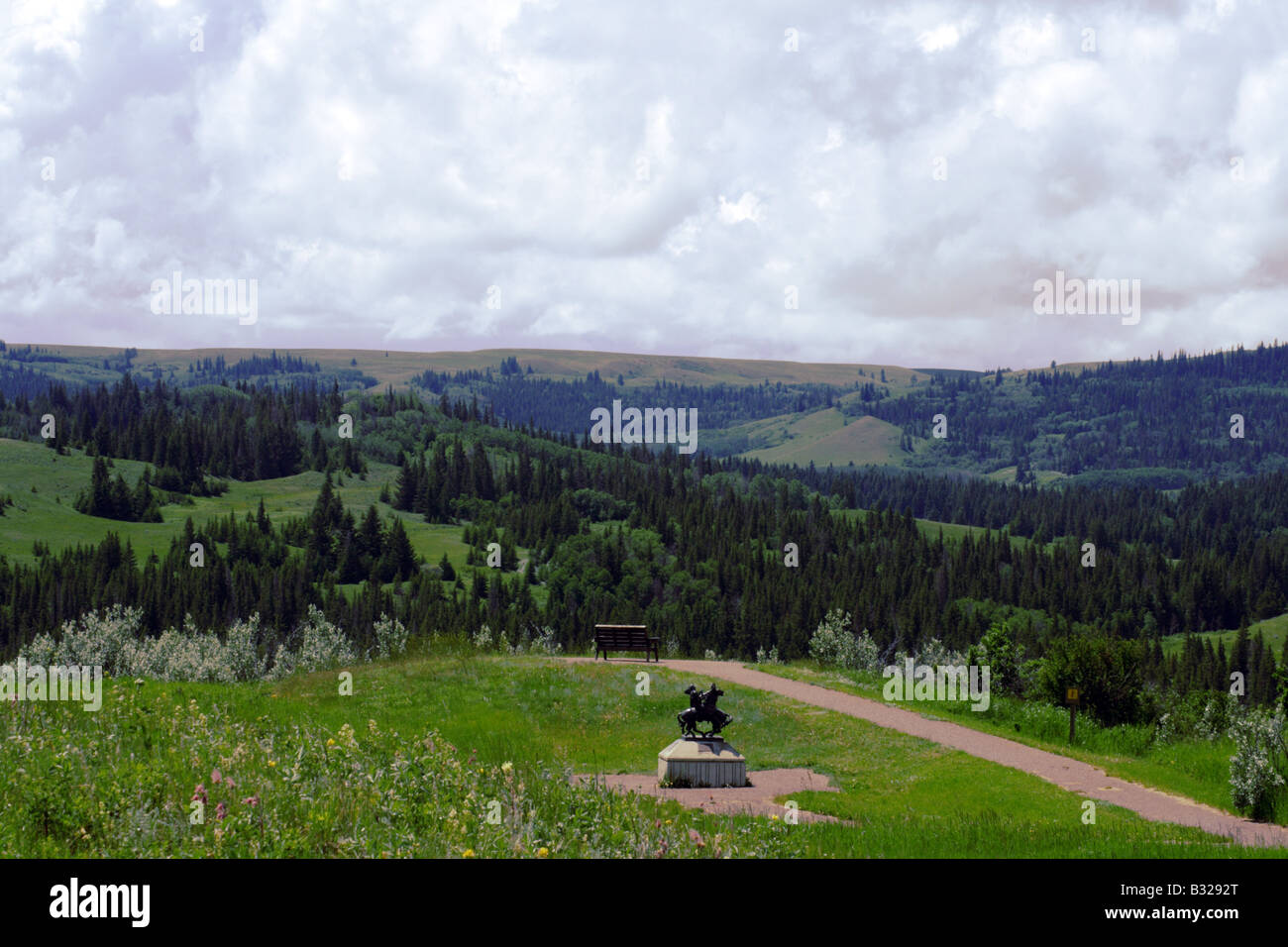 Cypress Hills Interprovincial Park at the border of Saskatchewan and ...