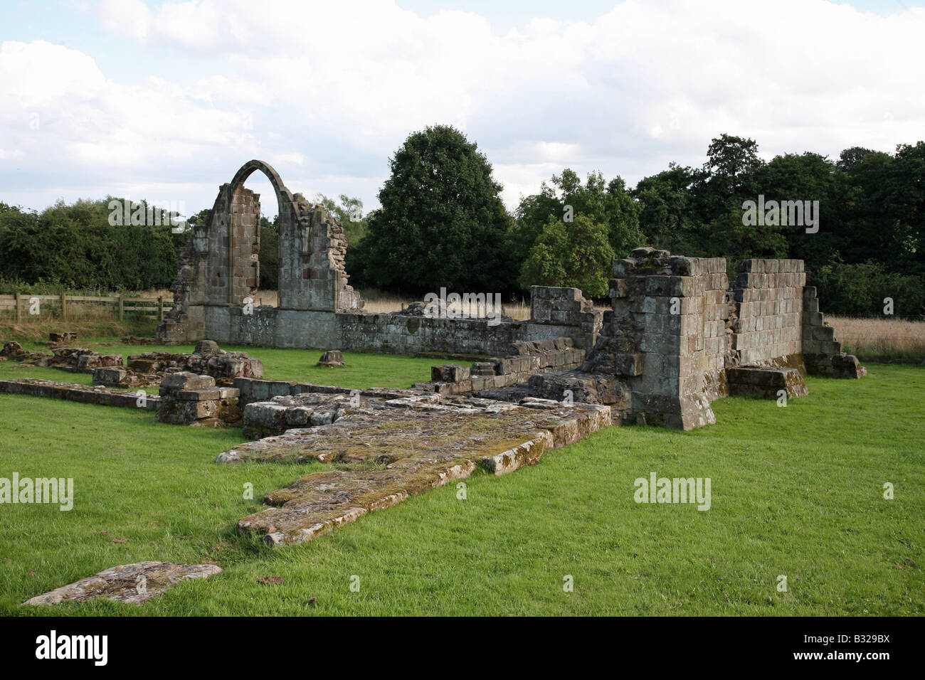 The English Heritage site of the ruins of Croxden Abbey at Croxden ...
