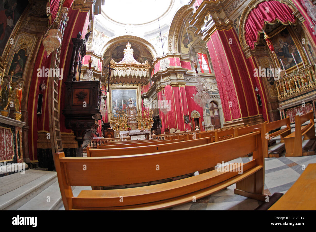 St Paul's Parish Church interior, Rabat, Malta Stock Photo - Alamy
