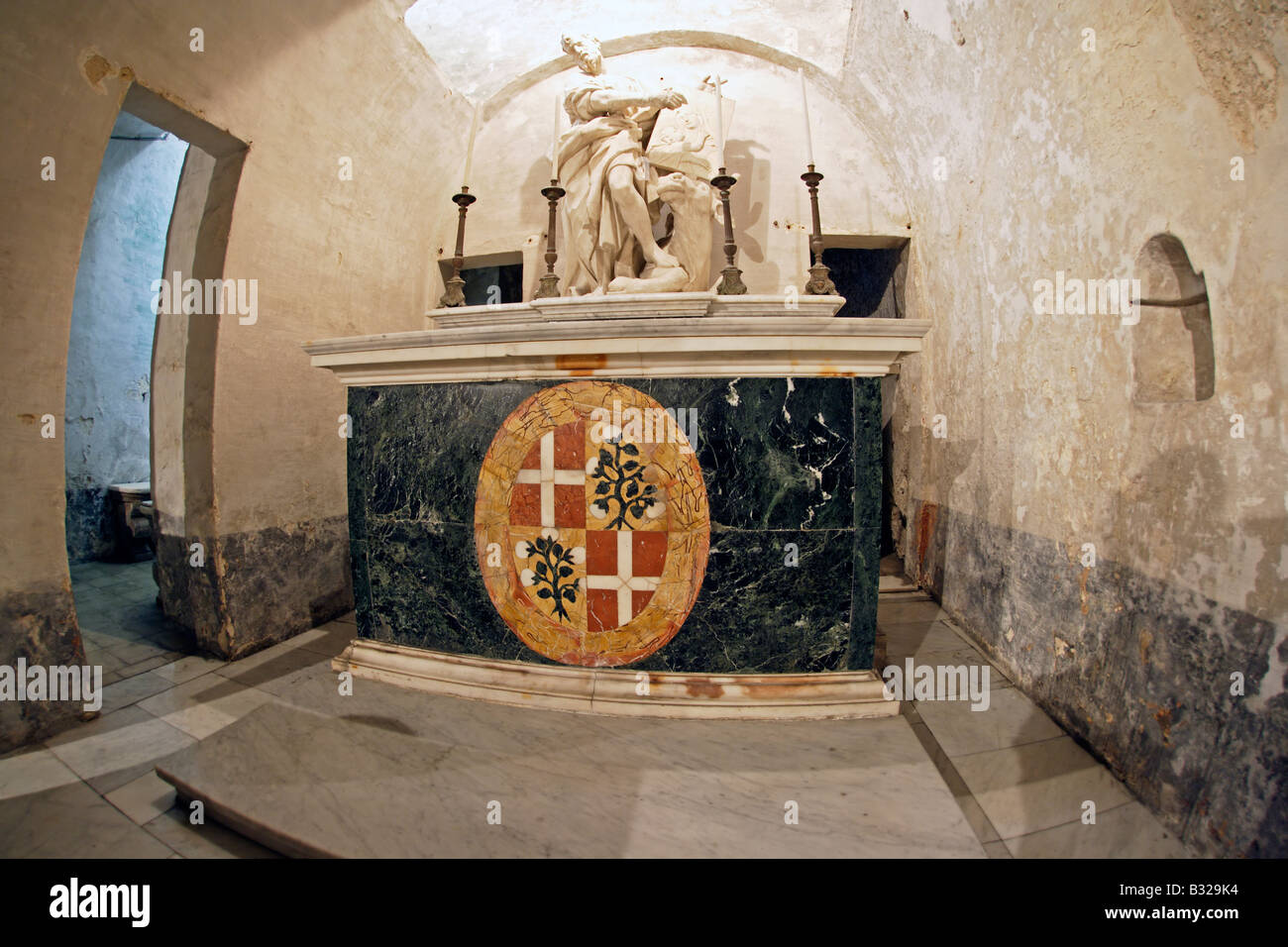 altar St Paul's Grotto, Rabat, Malta Stock Photo - Alamy