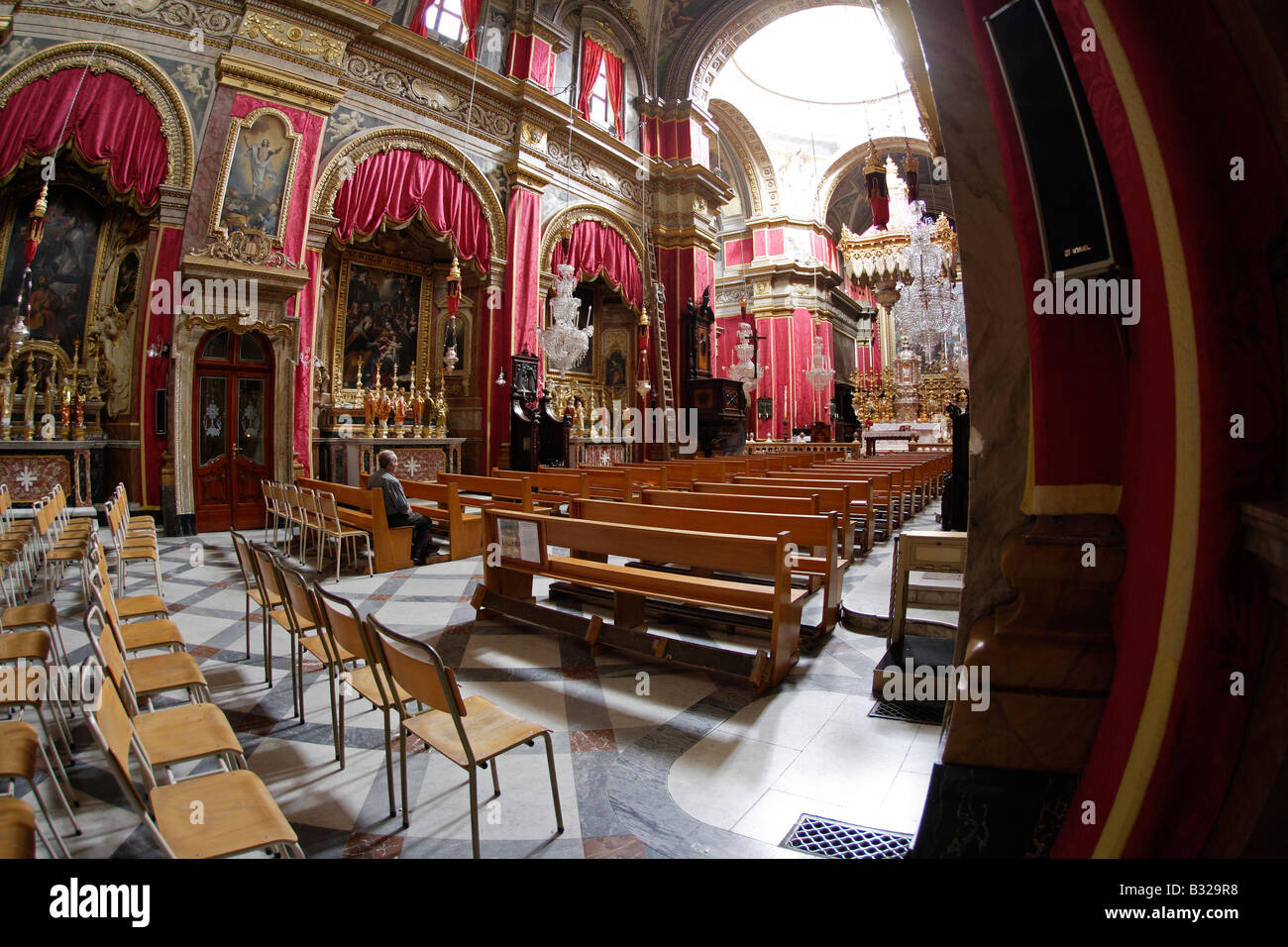 Interior of St Paul's Parish Church, Rabat, Malta Stock Photo - Alamy