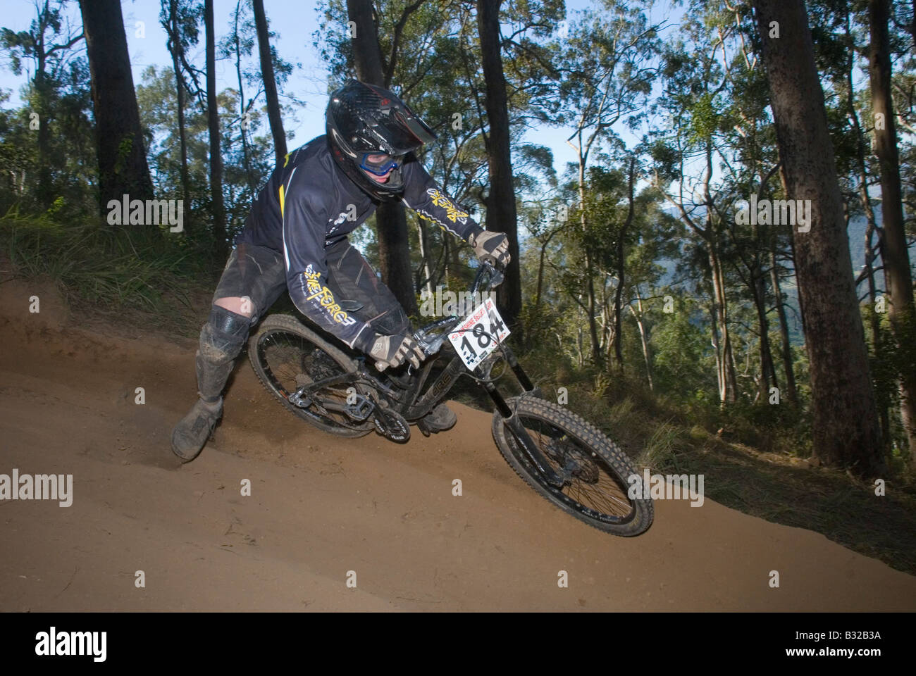 Downhill Mountain bike race Stock Photo - Alamy
