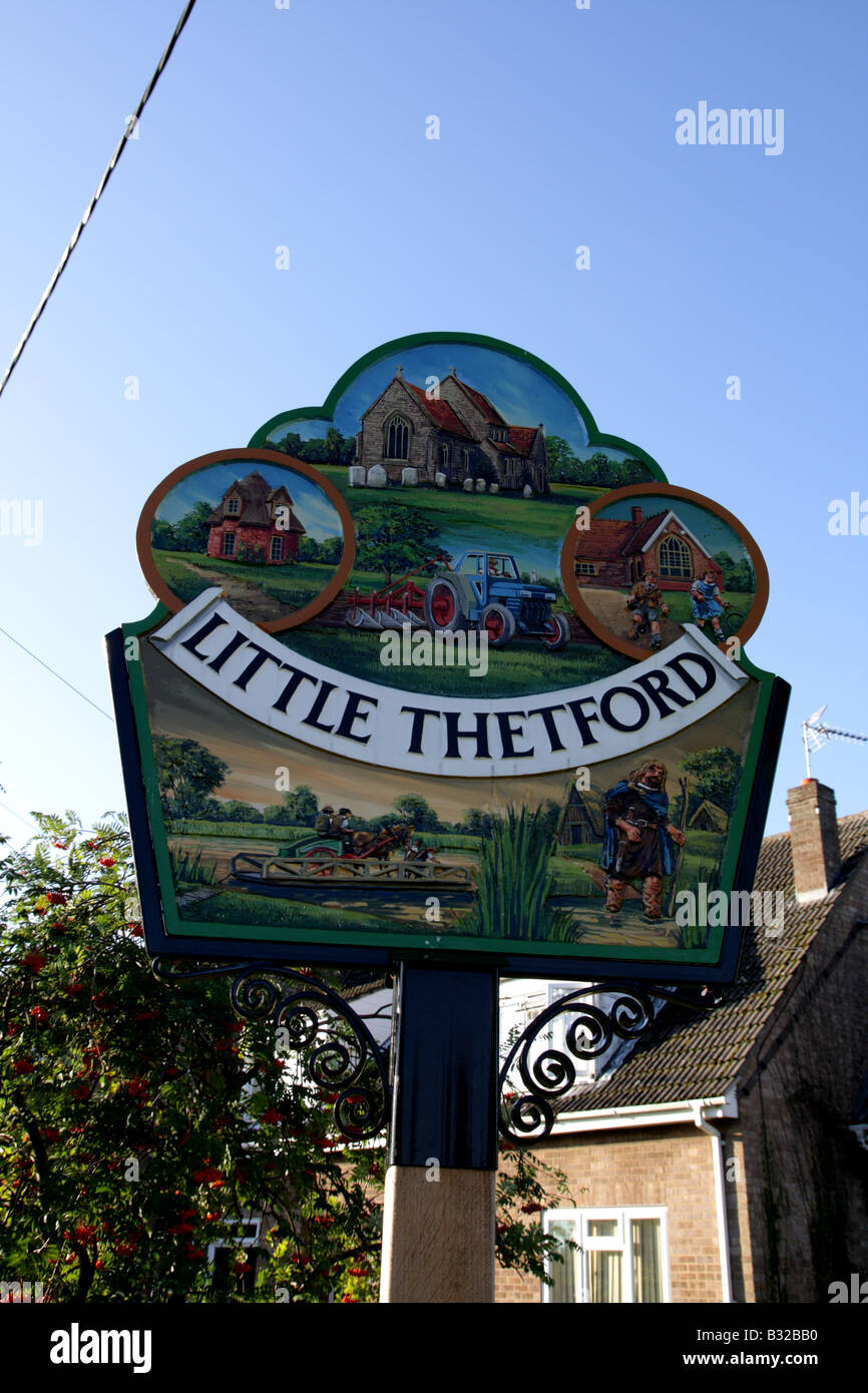 Thetford village sign hi-res stock photography and images - Alamy