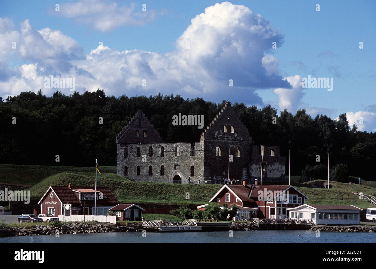 Sweden Visingso island ruins on the lake Vattern coast Stock Photo - Alamy