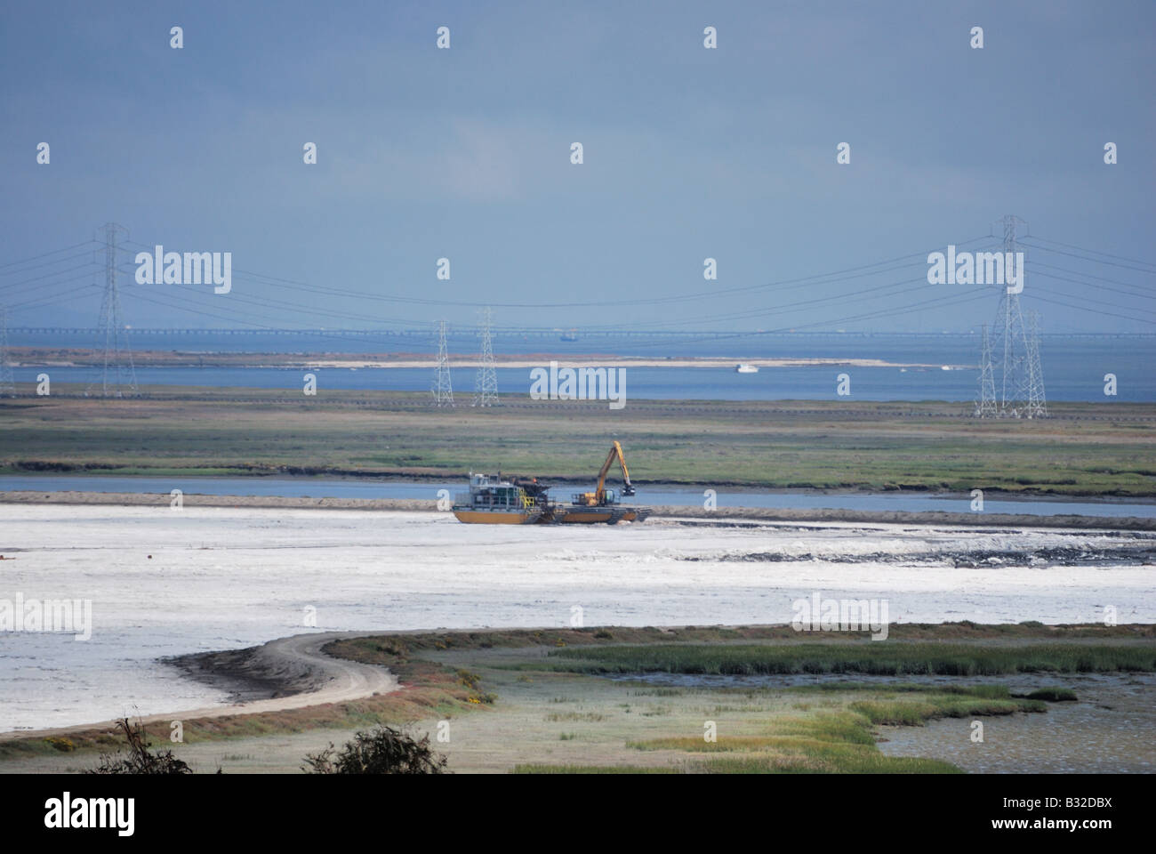 Mechanical salt harvester mining the salt on the flats near Redwood ...