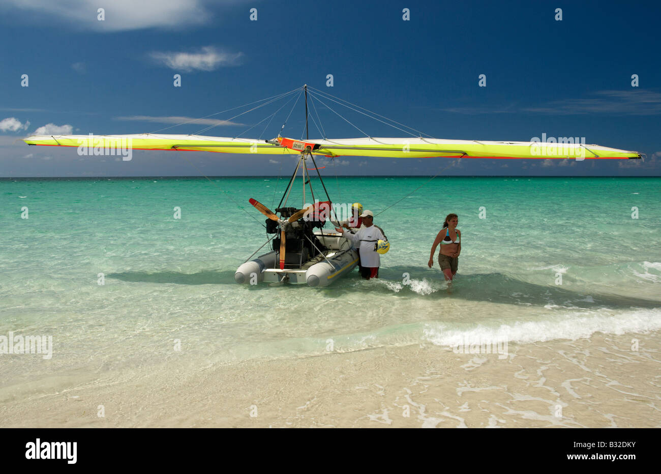 Microlight Flying Boat Varadero Cuba Stock Photo - Alamy