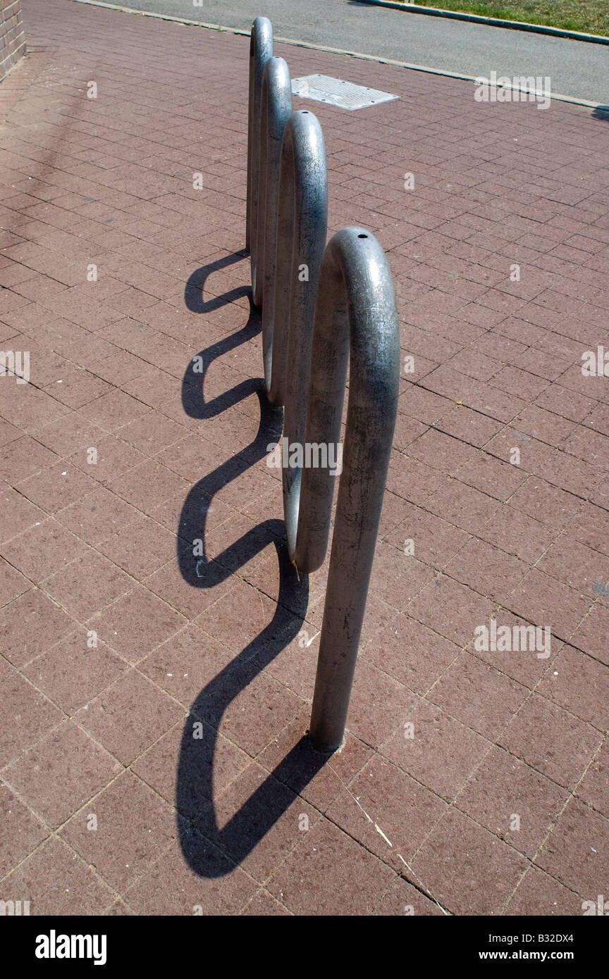 Metal bicycle rack Stock Photo - Alamy