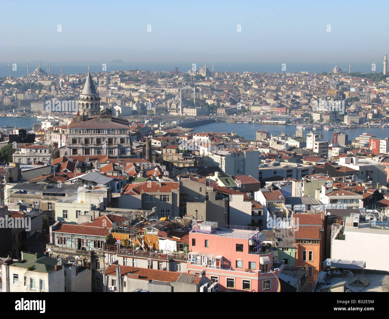 ISTANBUL. View over the Pera and Galata districts of Beyoglu towards ...