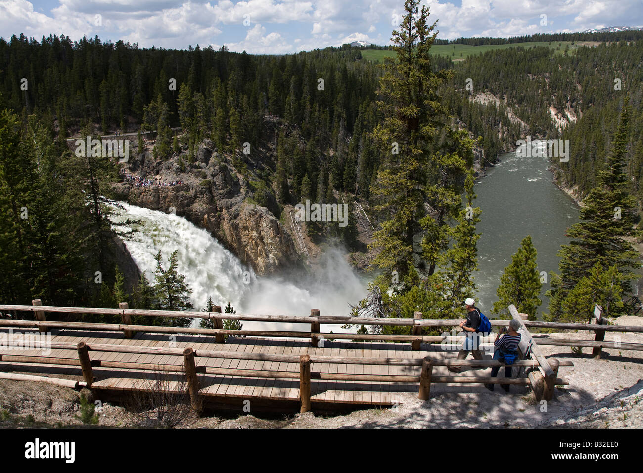OVERLOOK and the UPPER YELLOWSTONE FALLS and the YELLOWSTONE RIVER YELLOWSTONE NATIONAL PARK ...