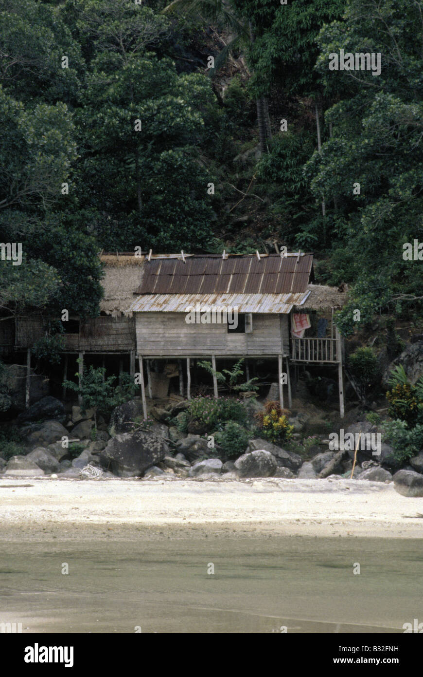 East Coast Peninsular Malaysia Local style house on stilts Built on ...