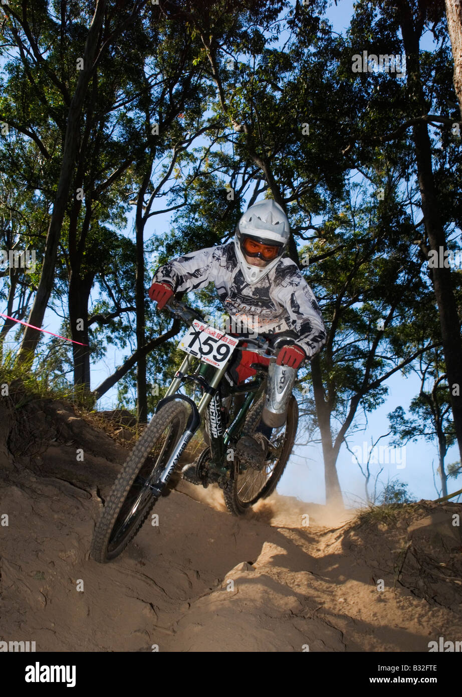 Downhill Mountain bike race Stock Photo - Alamy