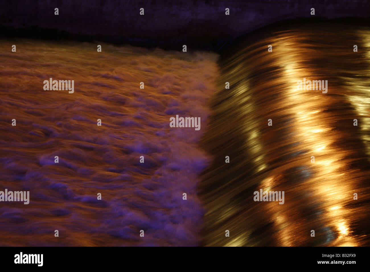 dark colourful fast river waterfall at night Stock Photo - Alamy