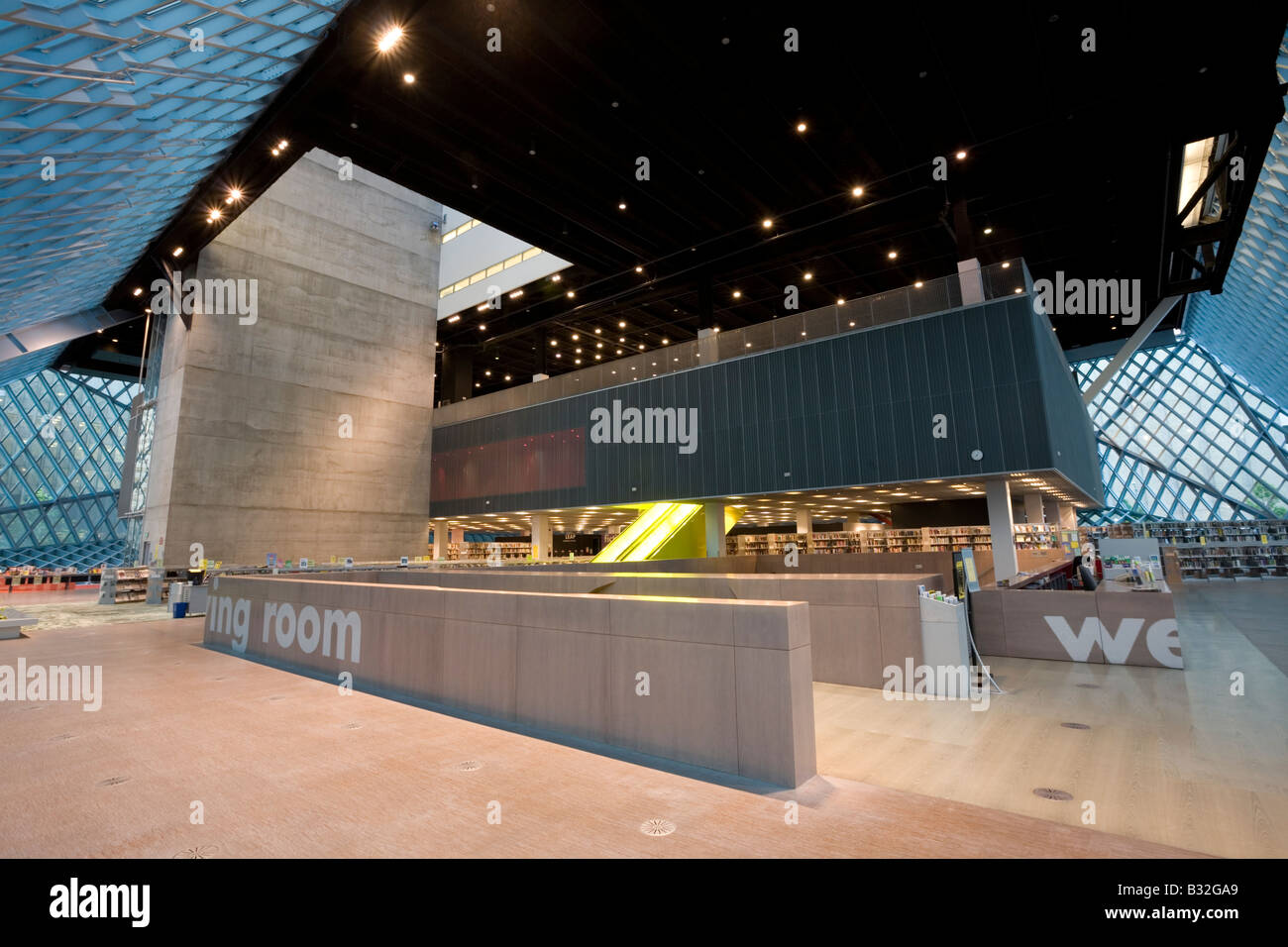 East Entry and Living Room Seattle Central Library Seattle Washington ...