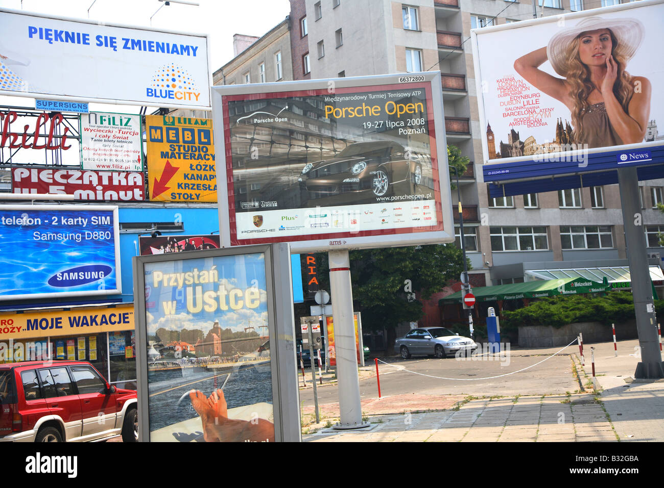 Warsaw Poland Billboard Advertising High Resolution Stock Photography ...