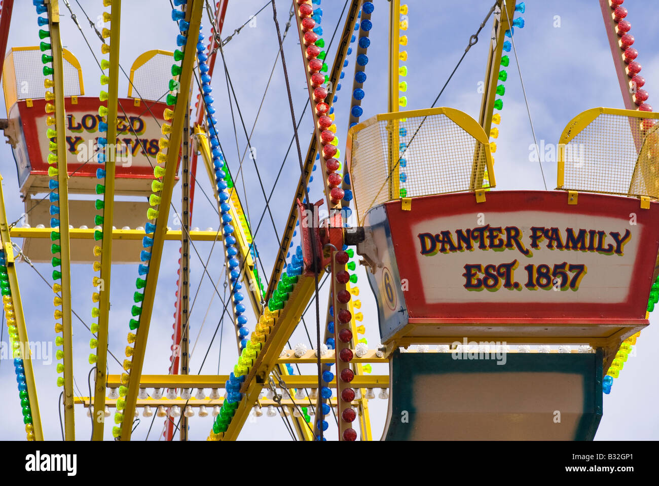Big wheel on a fairground in Stourport on Severn Stock Photo - Alamy