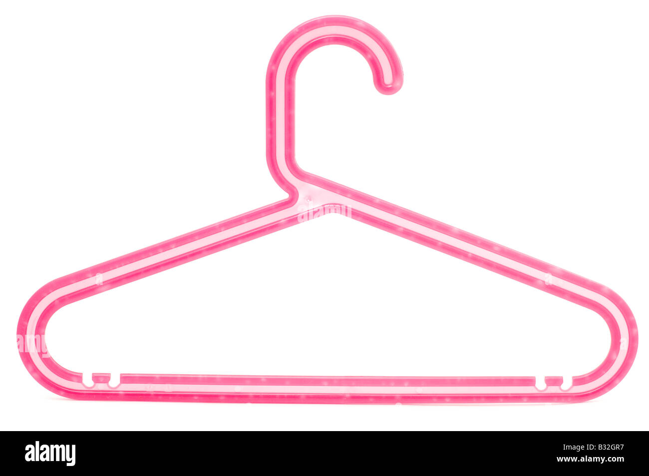 object on white color plastic hanger Stock Photo - Alamy