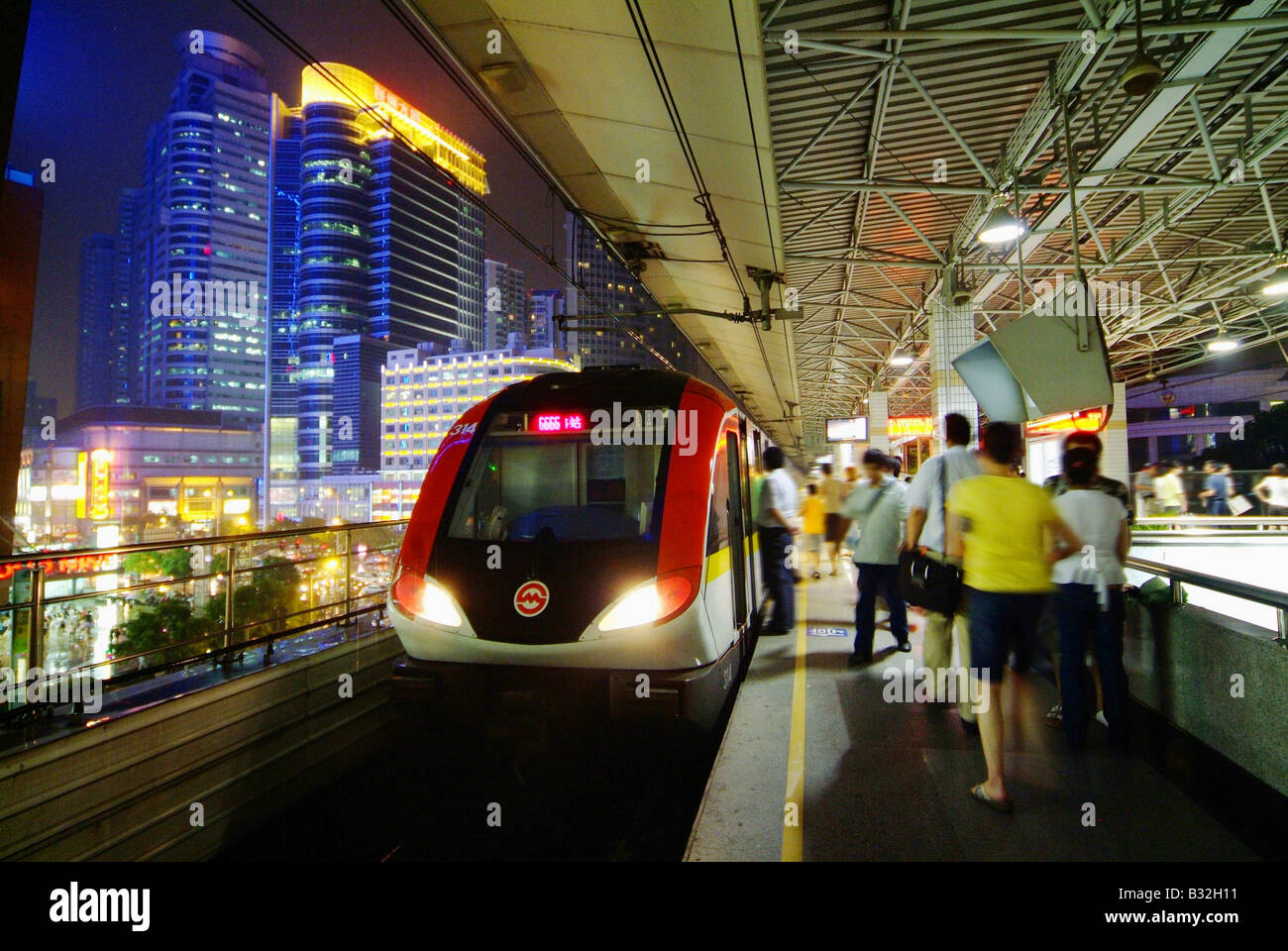 Subway Train In Shanghai,China Stock Photo - Alamy