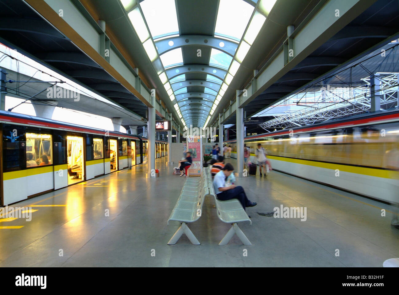 Subway Train In Shanghai,China Stock Photo - Alamy