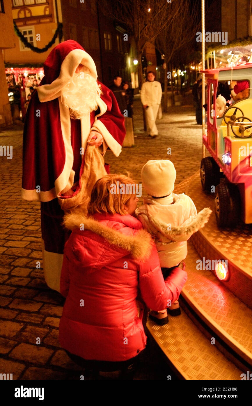 Germany Bavaria Passau Christmas Market Santa Claus Stock Photo - Alamy