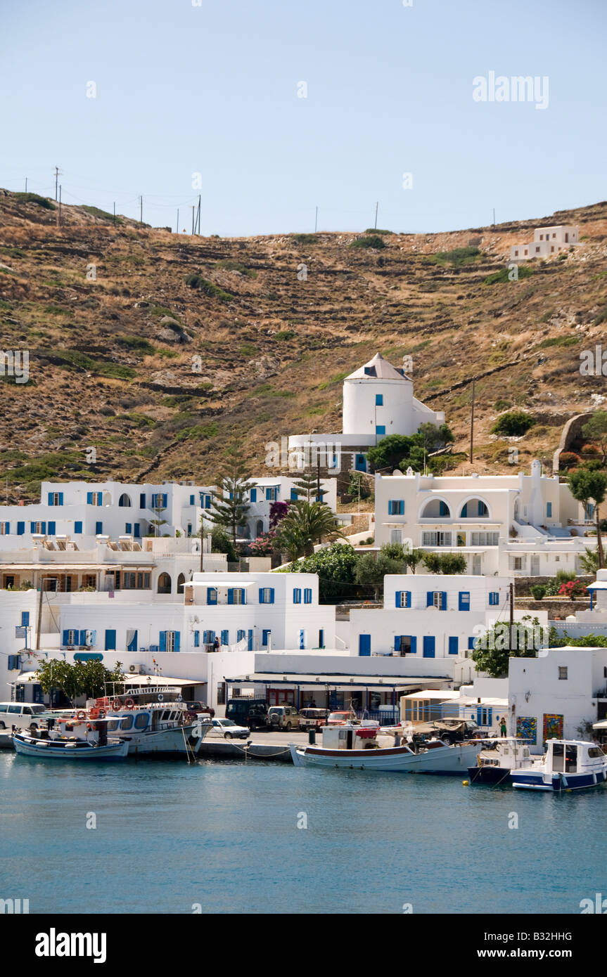 RF port harbor town with typical cyclades architecture greek island ios ...