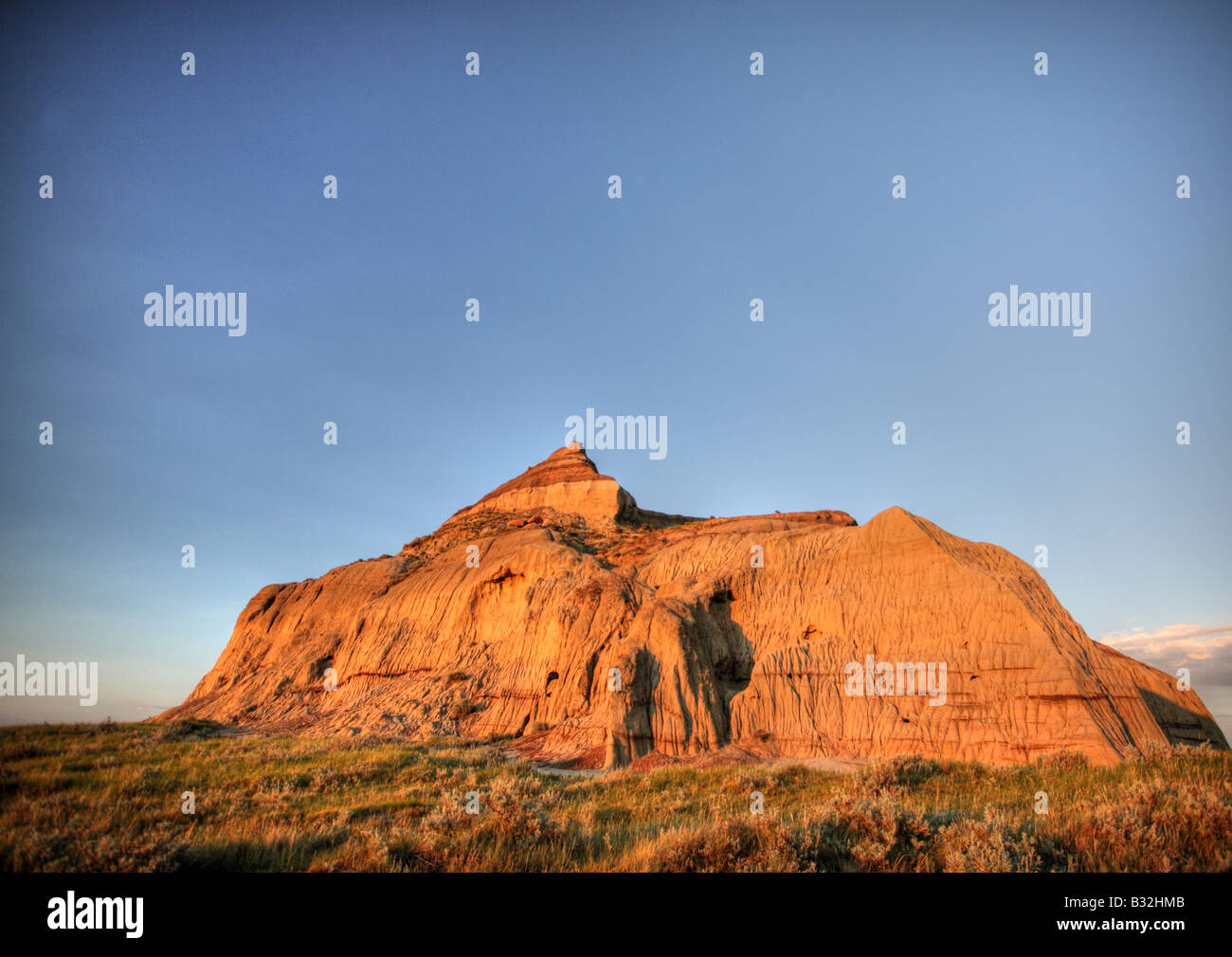 Castle Butte in Big Muddy Valley in Southern Saskatchewan Stock Photo ...
